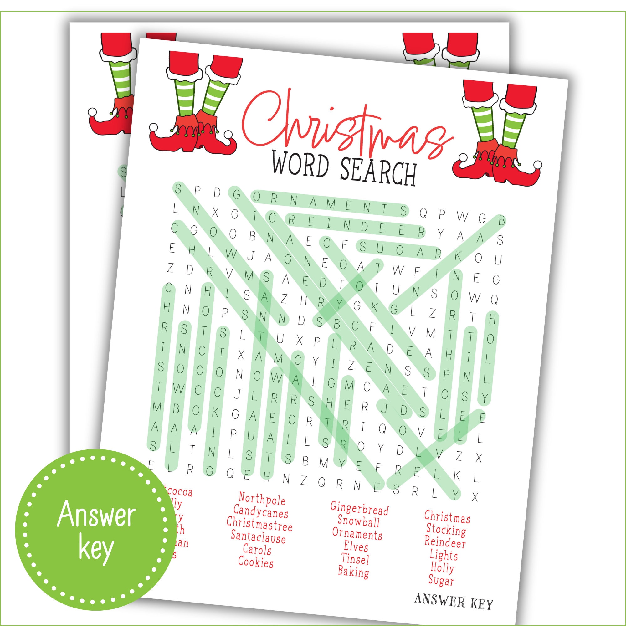 Christmas Word Search Game | Holiday Office Party Game | Christmas ...