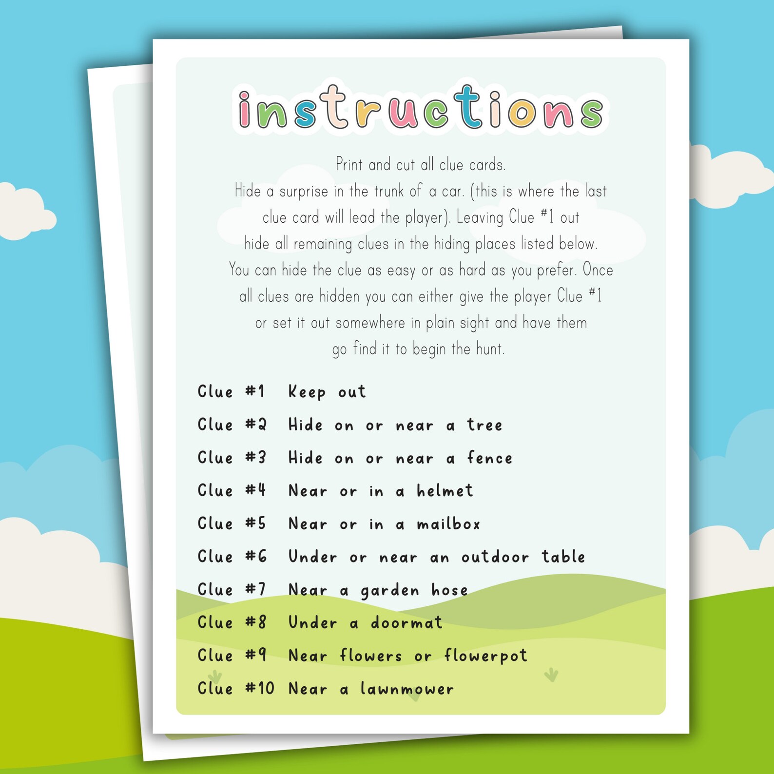 Fun Outdoor Treasure Hunt - Perfect Graduation or Birthday Gift for ...