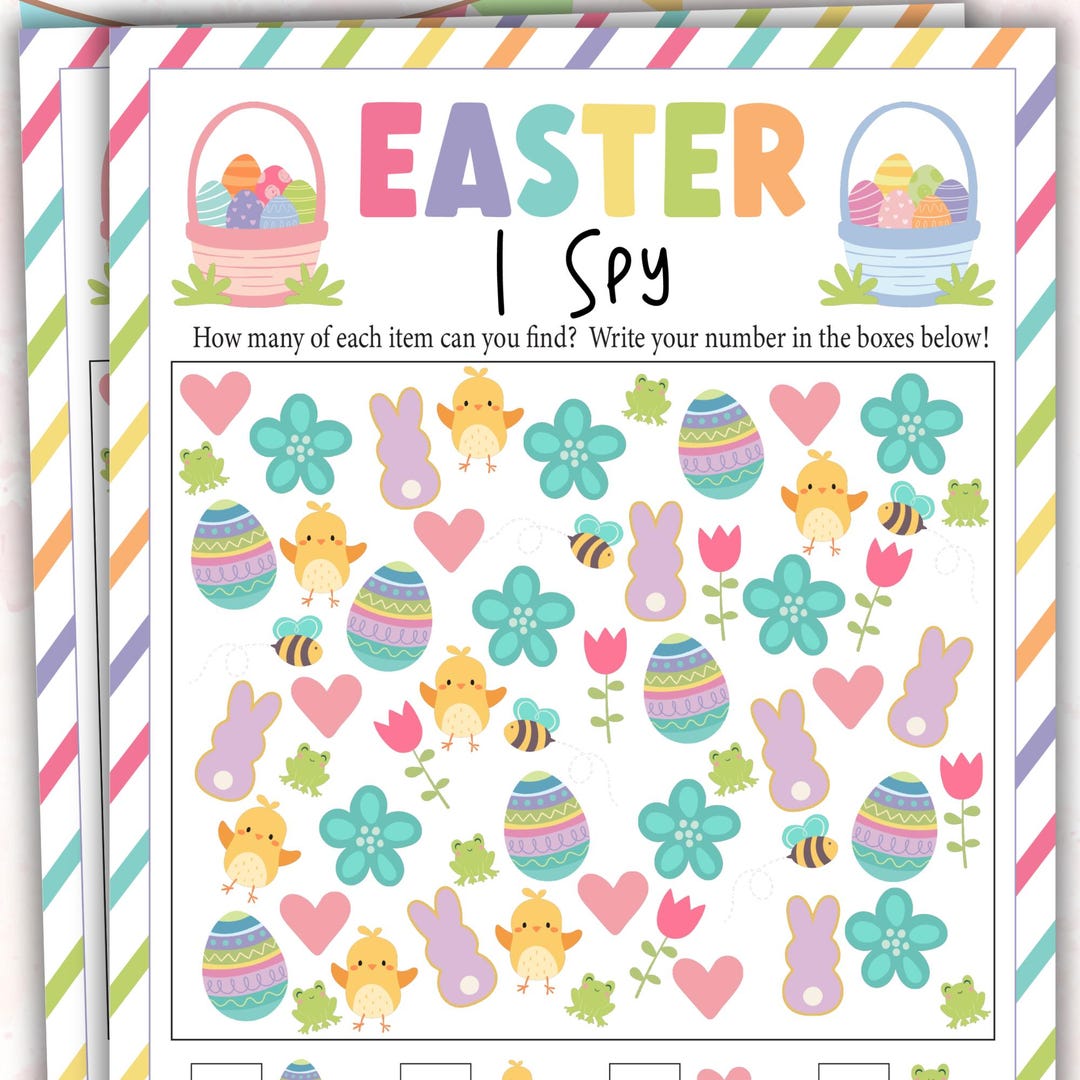Fun Printable Easter I SPY Search | Easter Search and Find Game for ...