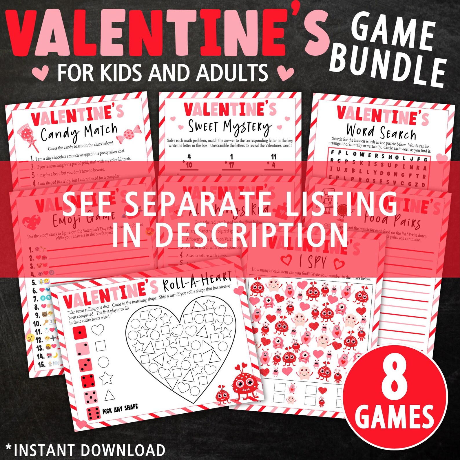 Fun Printable Valentine Emoji Game | Valentine Day Printable Game for ...