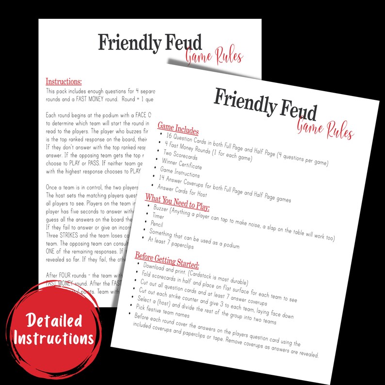 Christmas Friendly Feud Game Office Party Christmas Game Family ...