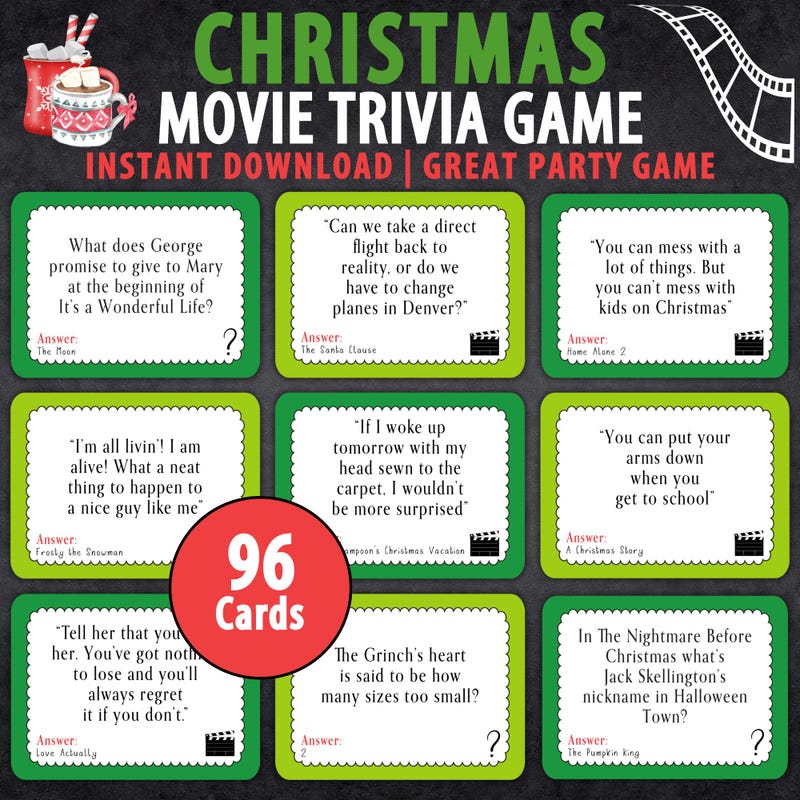 Movie Trivia Game Printable - Etsy