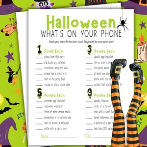Halloween What's on Your Phone Game | Halloween Office Party Game ...
