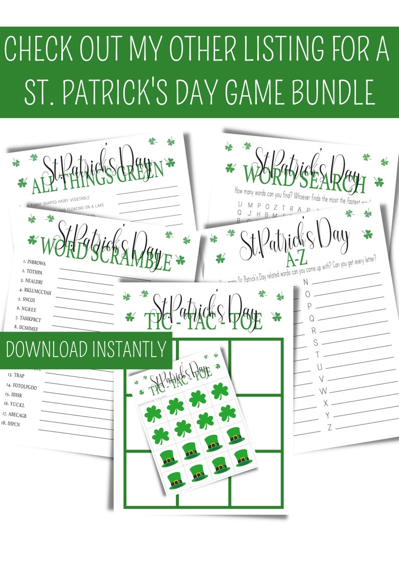 St Patricks Day Word Scramble St Patricks Day Printable Games Printable ...