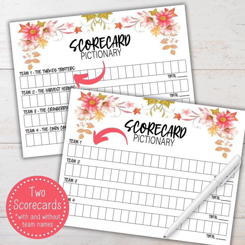 Friendsgiving Pictionary Game | Friendsgiving Office Party Game ...