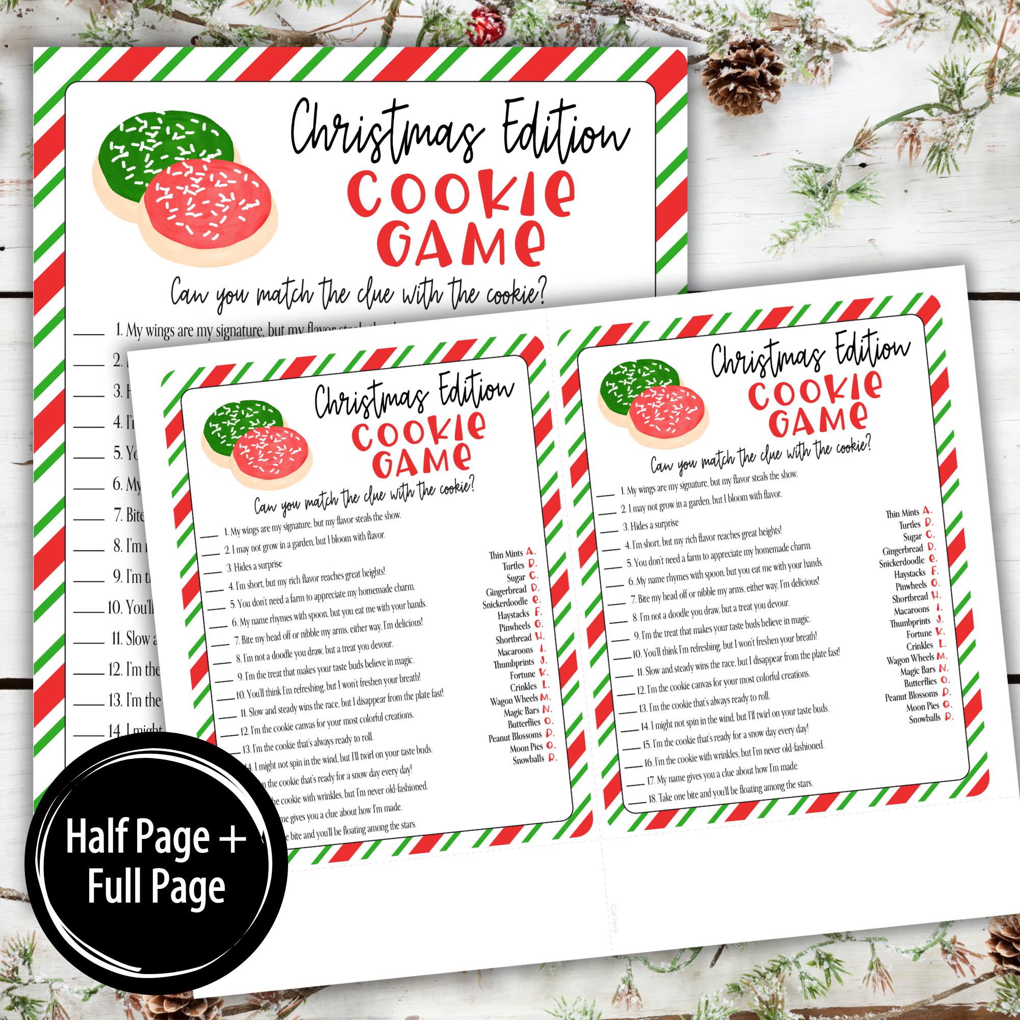 Christmas Edition Cookie Match Game | Christmas Cookie Clues | Office ...