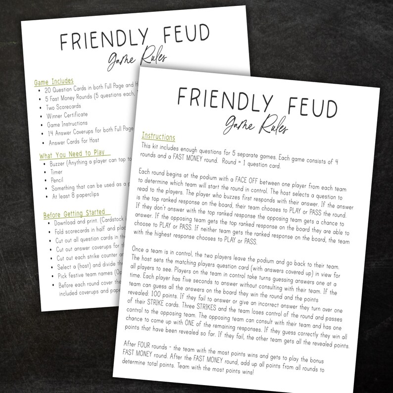 Thanksgiving Friendly Feud Game | Friendsgiving Party Game | Family ...