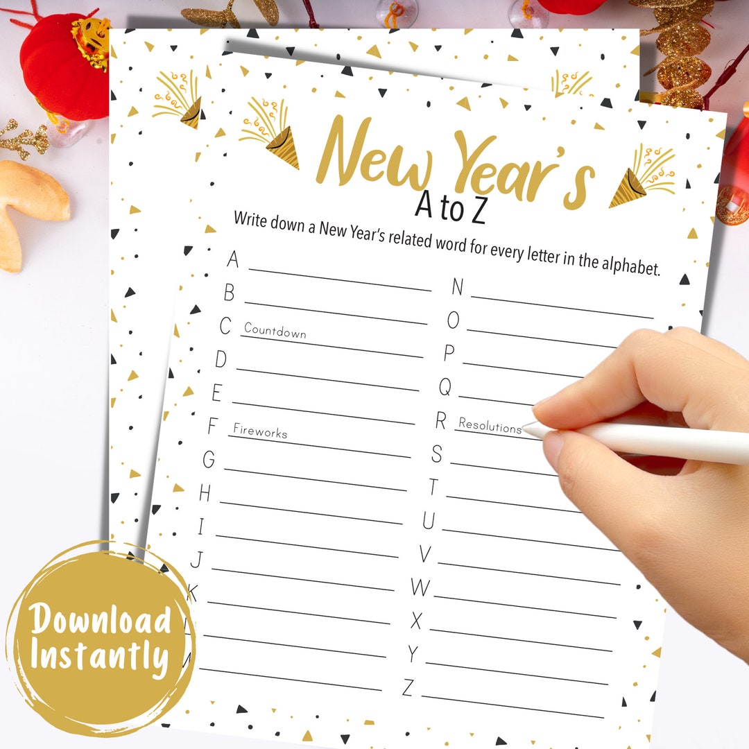 Jeux du Nouvel An | Réveillon du Nouvel An à imprimer | Jeux du Nouvel ...