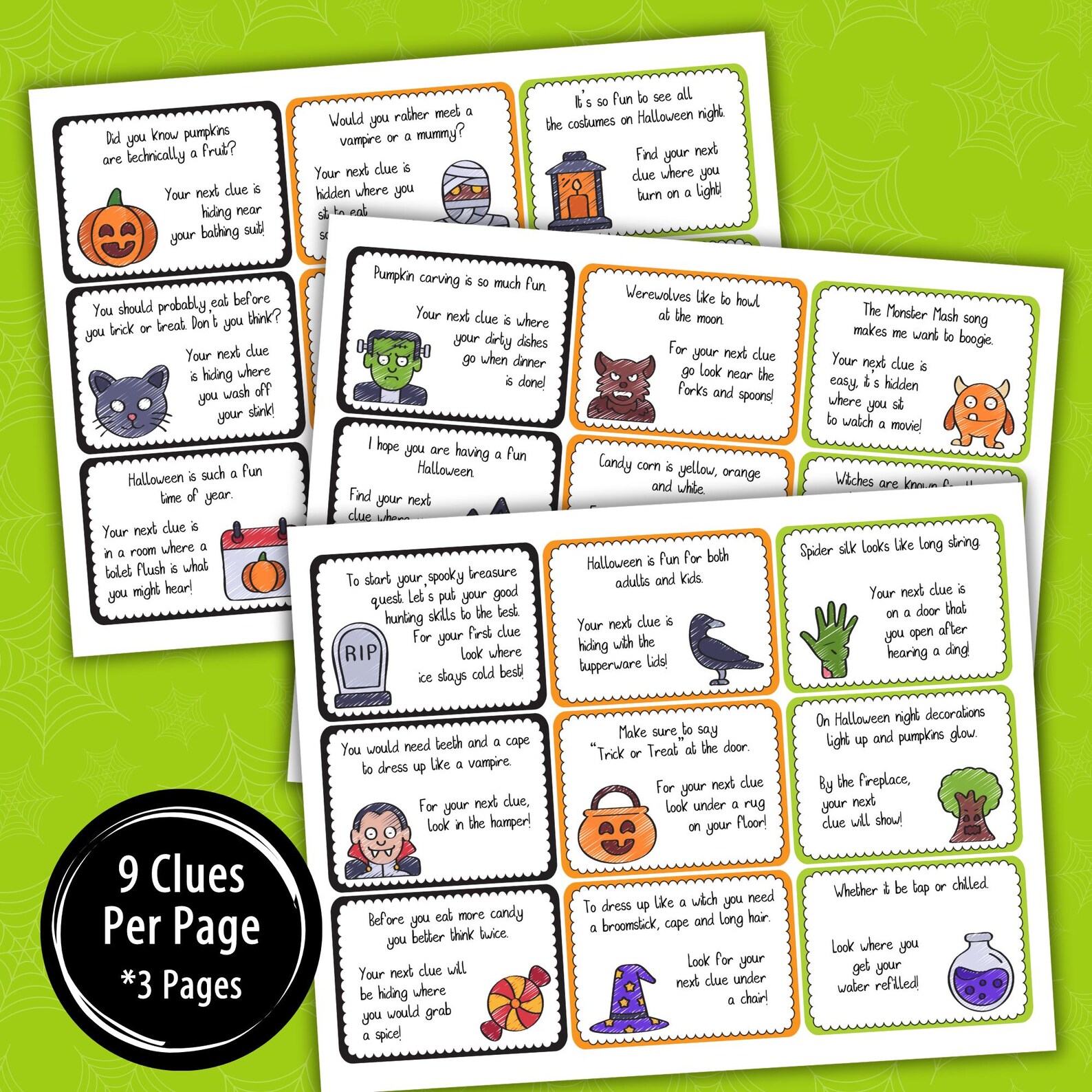 Fun Indoor Halloween Treasure Hunt for All Ages | Halloween Scavenger ...