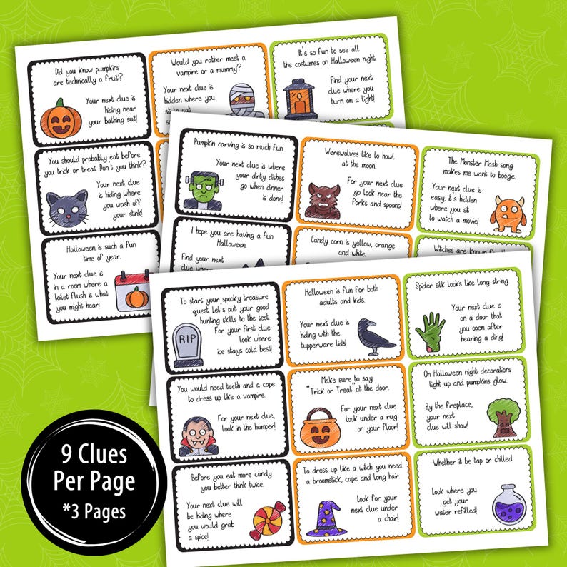Fun Indoor Halloween Treasure Hunt for All Ages | Halloween Scavenger ...