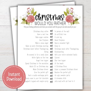 Christmas Would You Rather Game | Holiday Office Party Games ...