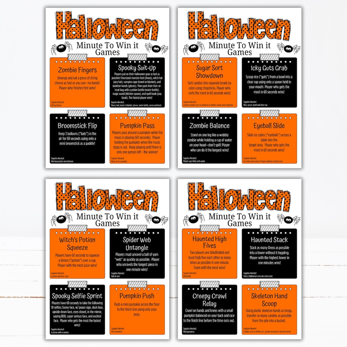 Halloween Minute to Win It Games | Fun Printable Halloween Party Games ...