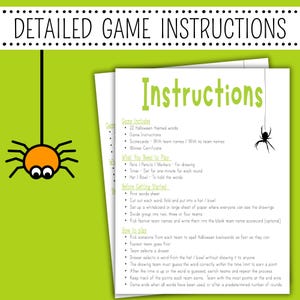 Spooky Halloween Pictionary Game Halloween Office Party Game Halloween ...