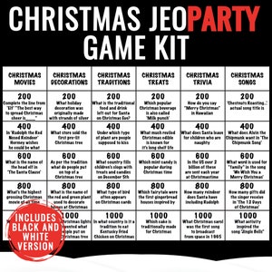 Christmas Jeopardy Game Office Party Christmas Game Family Christmas ...