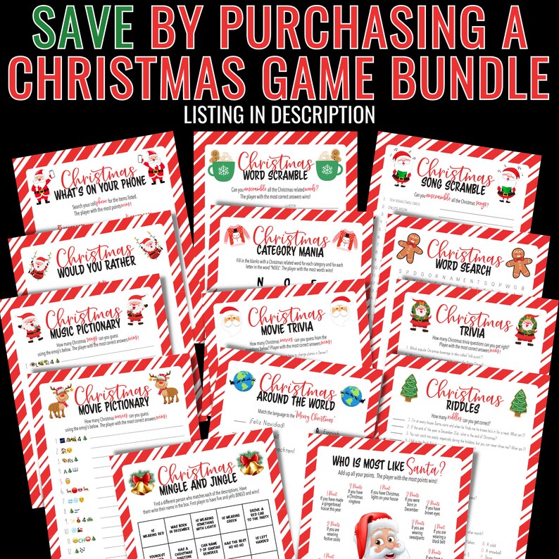 Christmas Who is Most Like Santa Game for Office Party Family Christmas ...