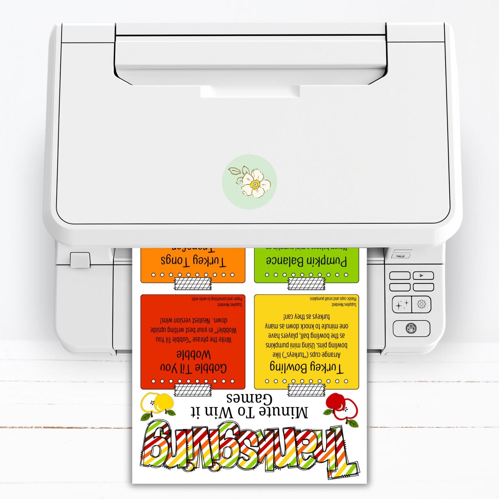 Fall Thanksgiving Minute to Win It Games | Printable 60 Second ...