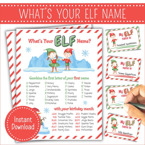 Whats Your Elf Name - Etsy