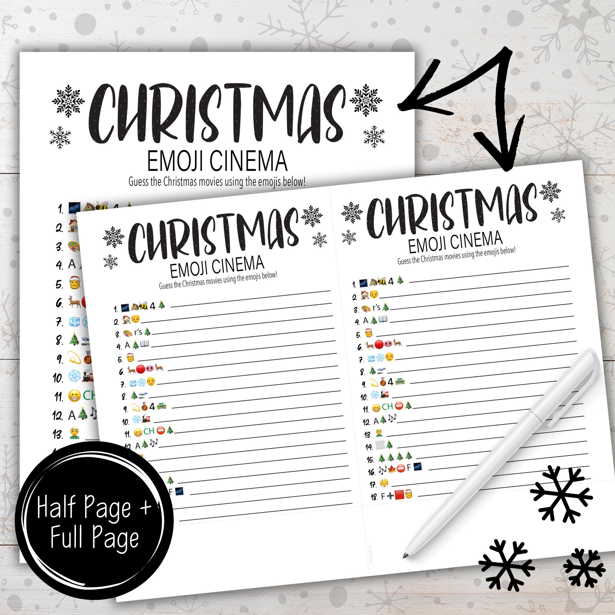 Christmas Movie Emoji Game | Christmas Gathering Game Night | Christmas ...