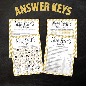 New Years Edition Instant Download Game Bundle | Holiday Classroom ...