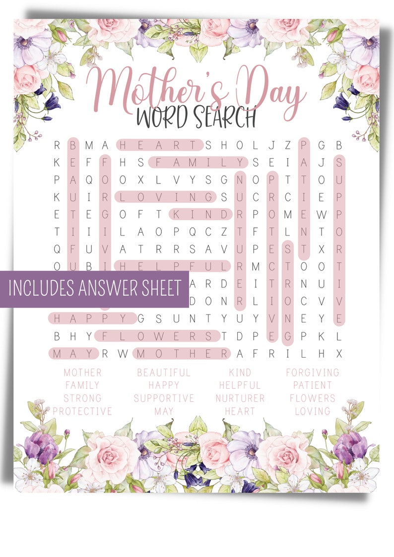 Mother's Day Games Mother's Day Games Printable - Etsy