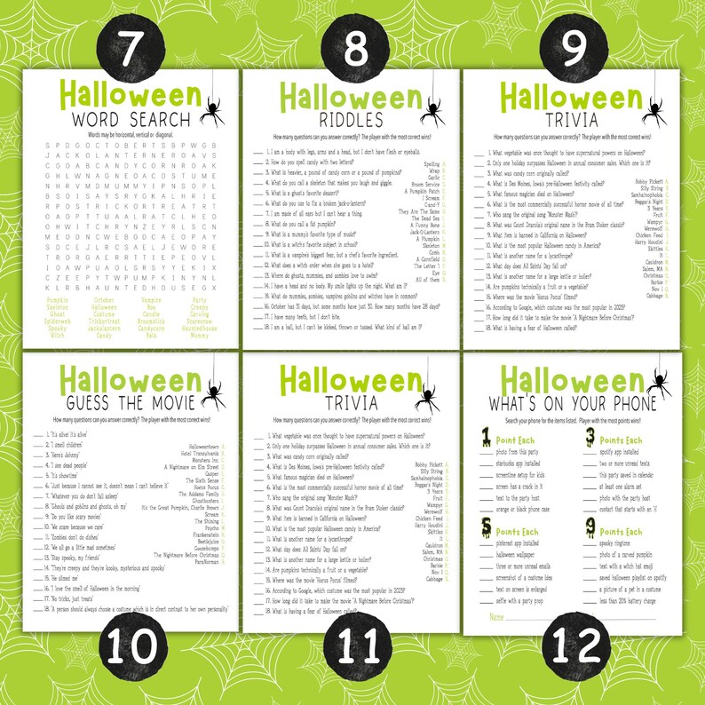 Halloween Game Bundle for All Ages | Classroom Halloween Printable ...