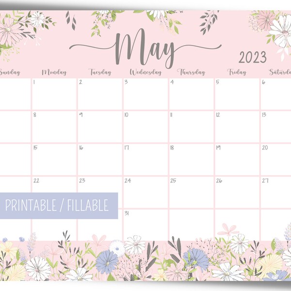 Editable Calendar - Etsy