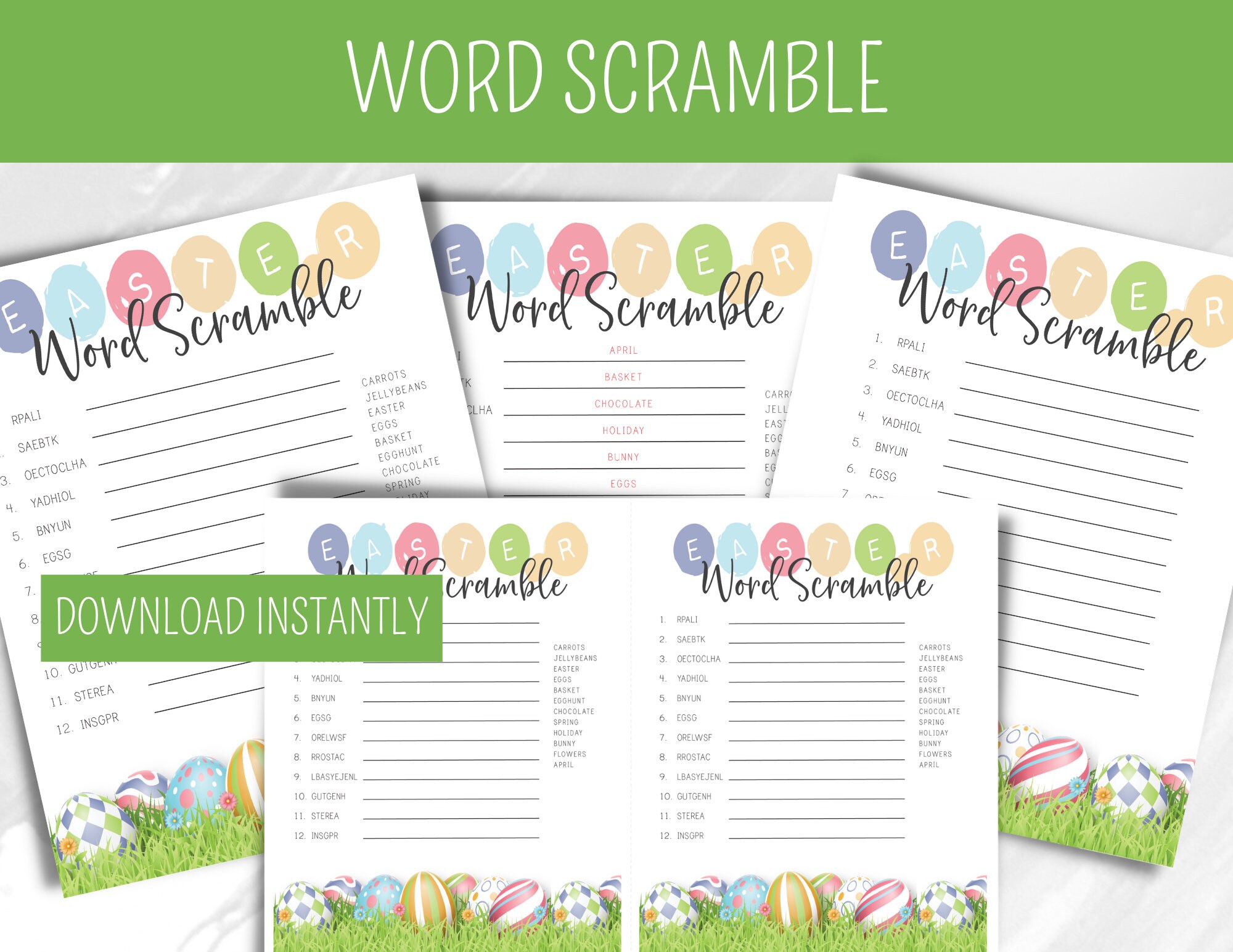 Easter Printables Fun Easter Party Games for Kids Easter Games ...