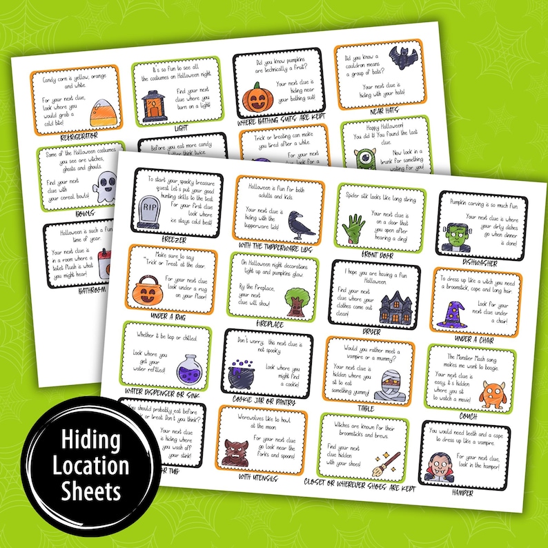 Fun Indoor Halloween Treasure Hunt for All Ages | Halloween Scavenger ...