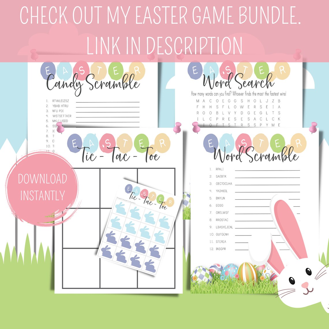 Printable Games Easter Tic-tac-toe Easter Games Easter Day Tic Tac Toe ...