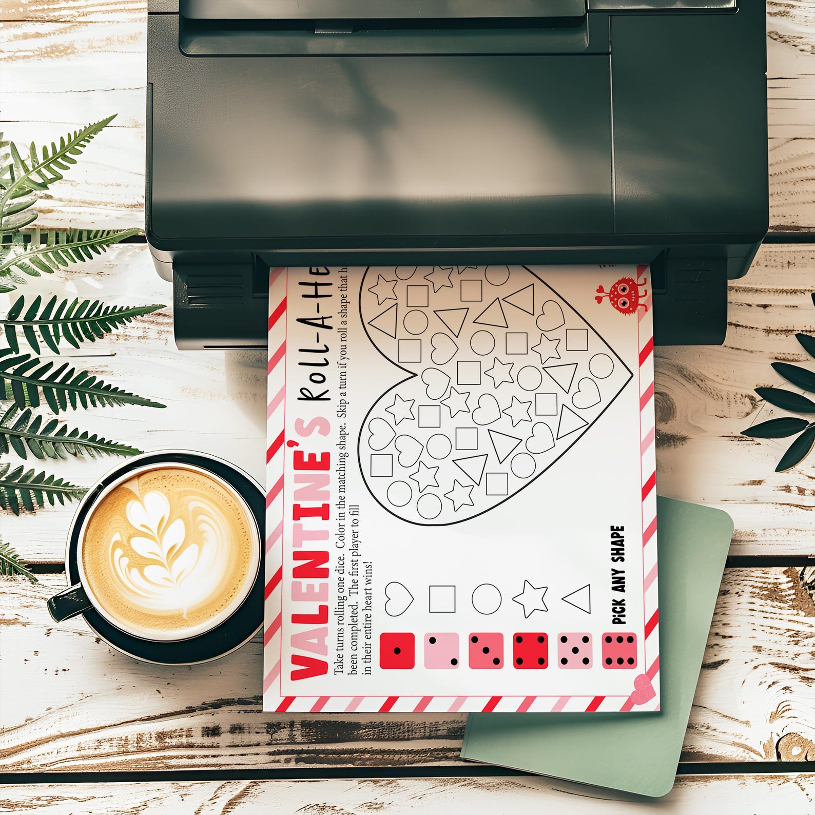 Fun Printable Valentine Roll a Dice Game for All Ages | Valentine ...