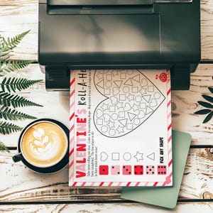 Fun Printable Valentine Roll a Dice Game for All Ages | Valentine ...