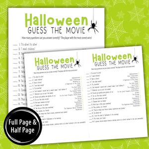 Halloween Guess the Movie Game | Printable Halloween Party Game ...
