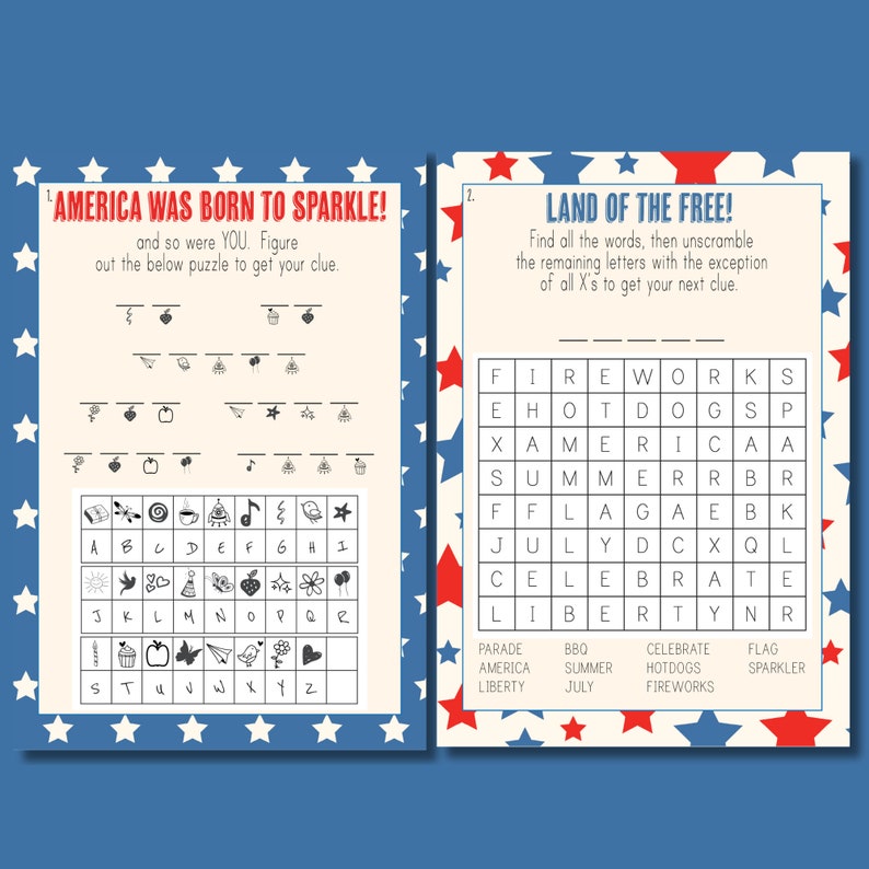 Summer Treasure Hunt for Teens | 4th of July Outdoor Scavenger Hunt ...