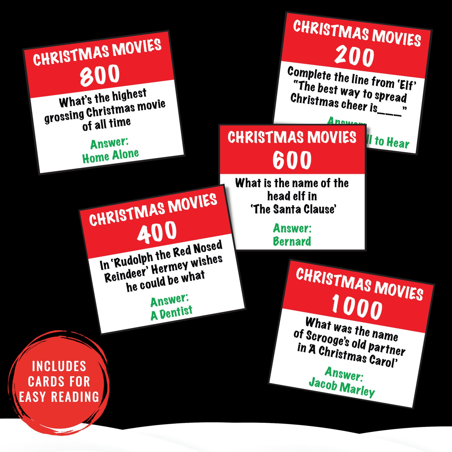 Christmas Jeopardy Game Office Party Christmas Game Family Christmas ...