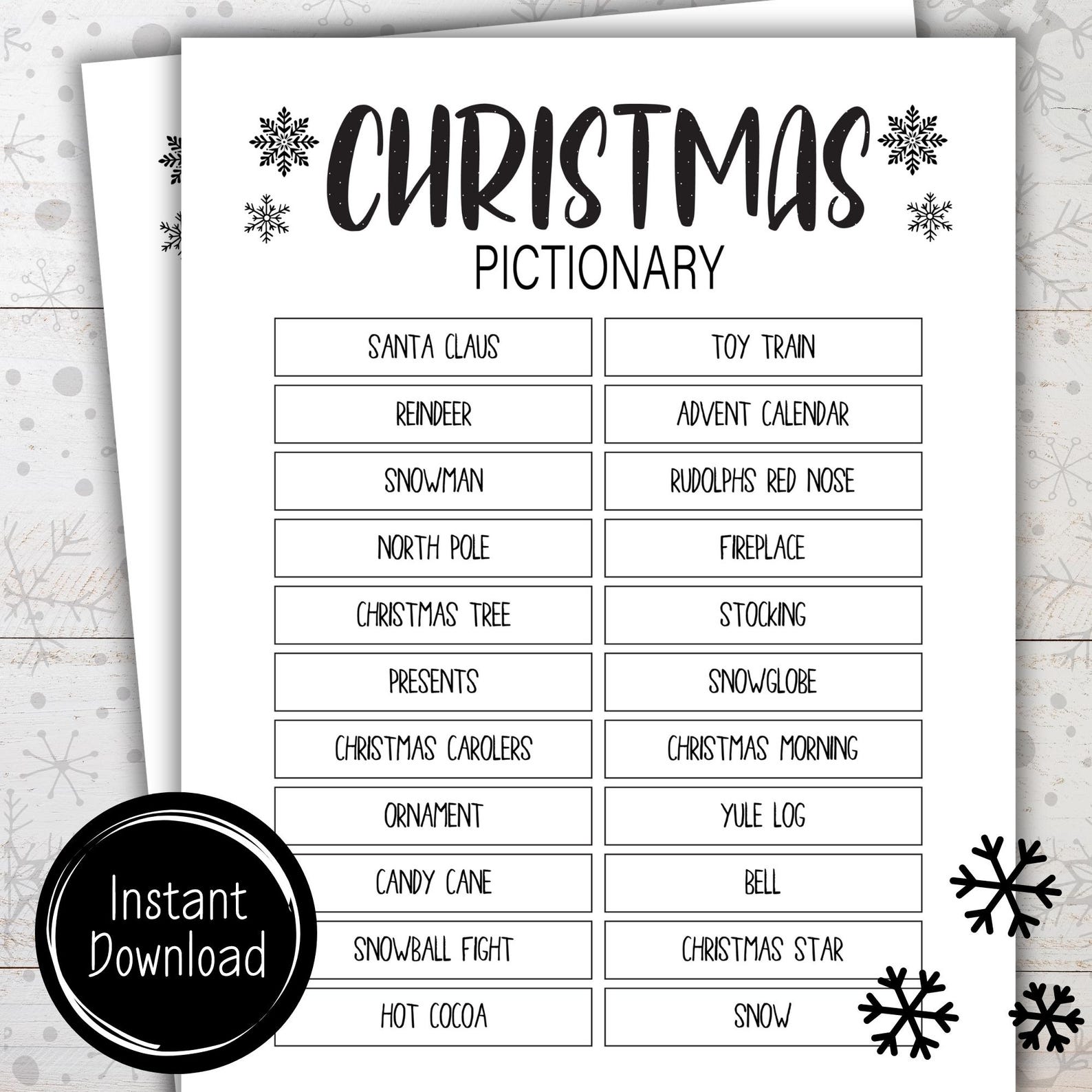 Christmas Pictionary Game | Holiday Office Party Games | Christmas ...