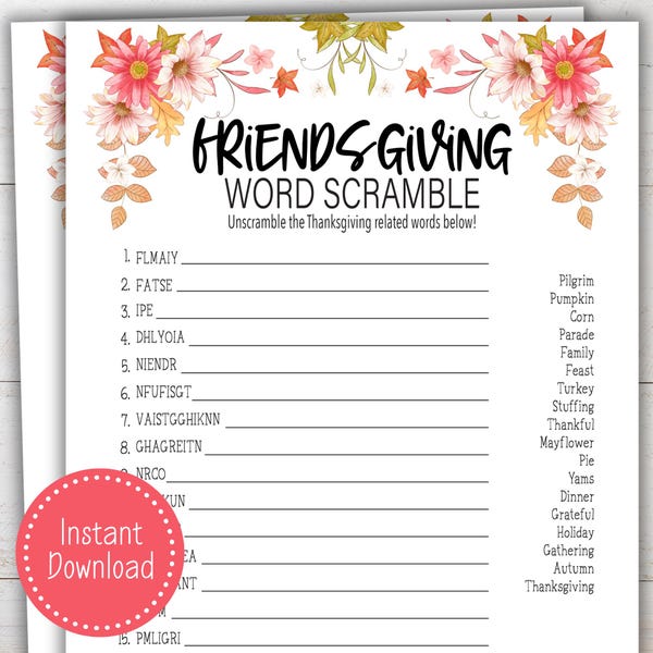 Word Scramble - Etsy