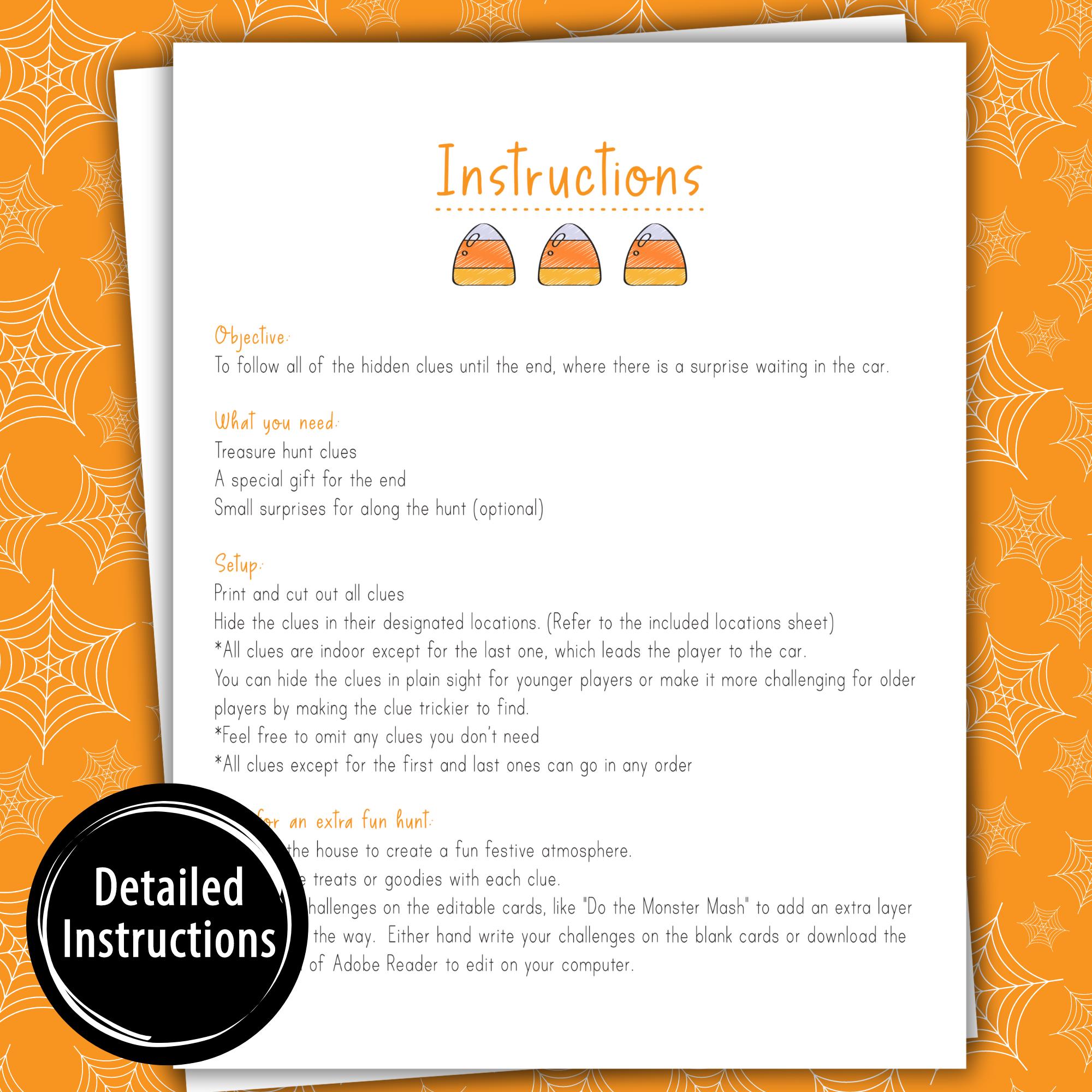 Indoor Halloween Treasure Hunt for Kids | Halloween Scavenger Hunt With ...