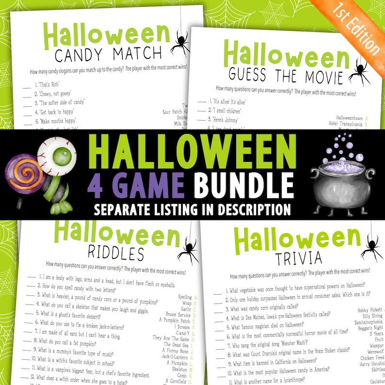 Halloween Candy Swap Dice Game | Halloween PDF Party Game | Halloween ...