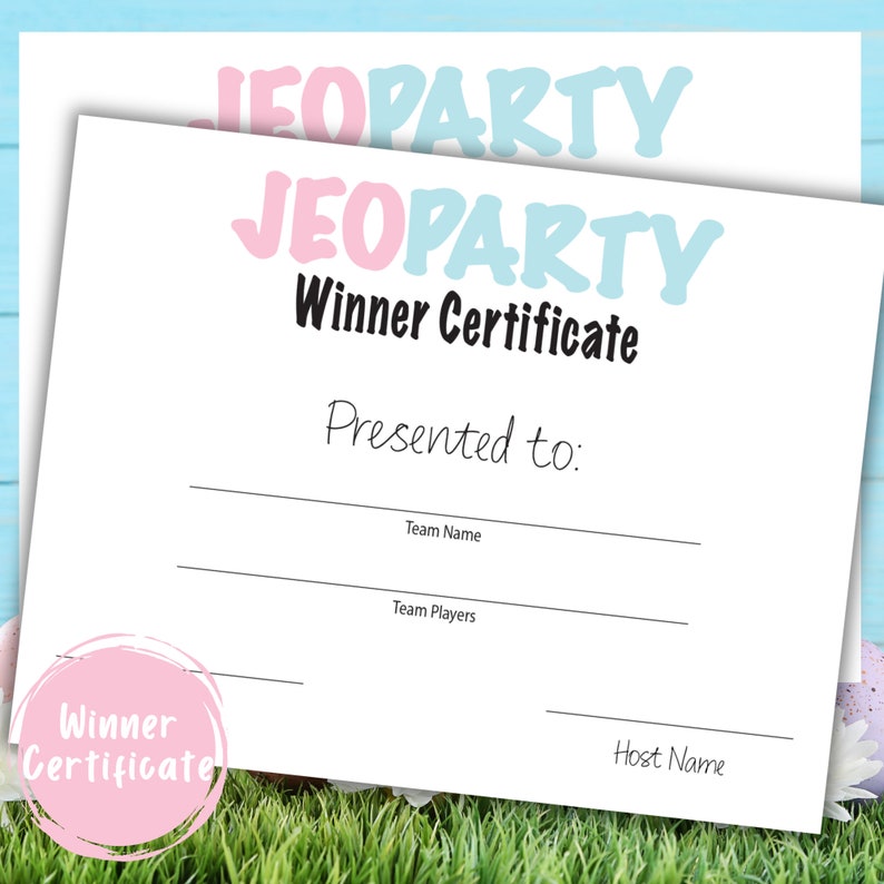 Easter Jeopardy Game | Easter Family Game | Printable Easter Party Game ...