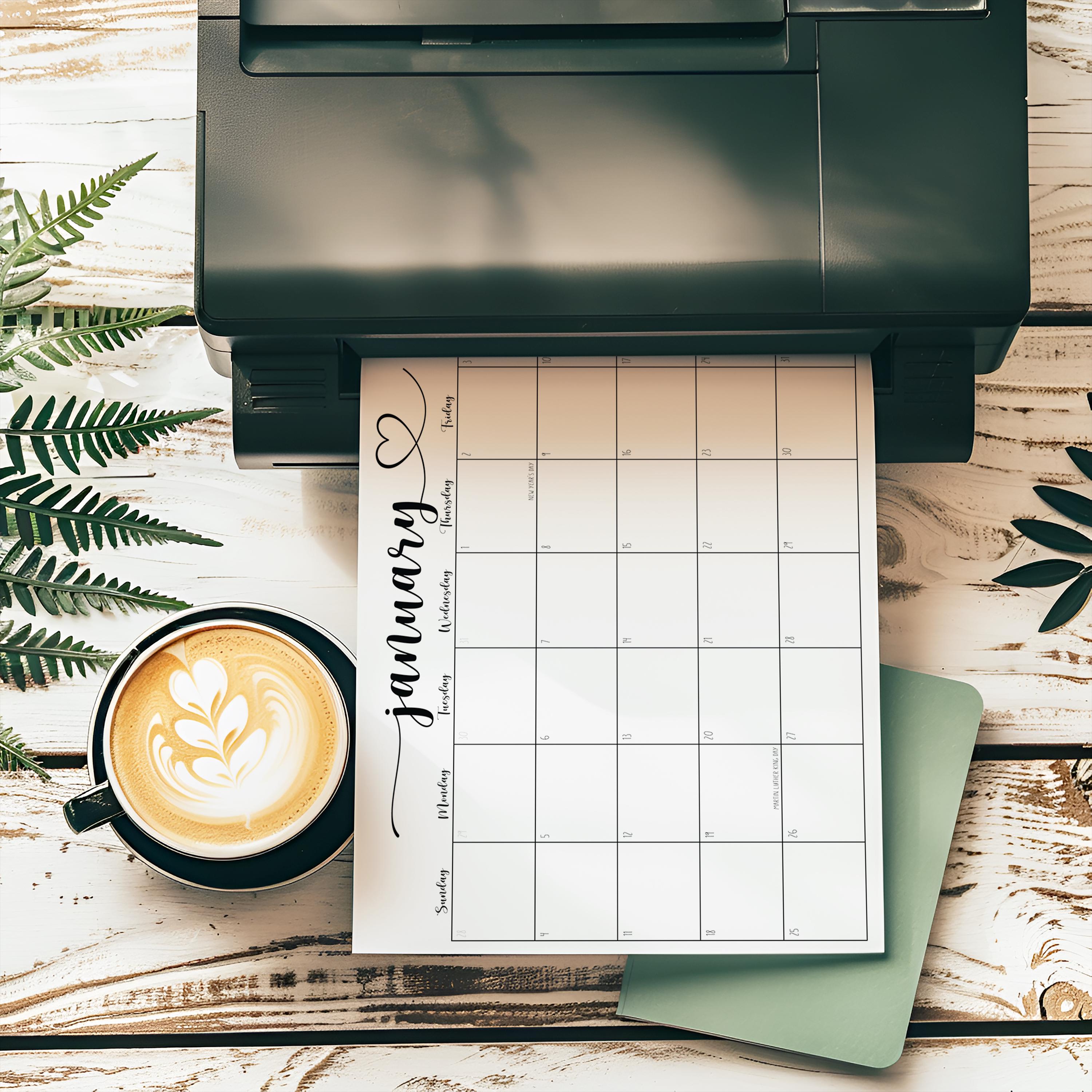 2026 Editable Calendar PDF | Fillable Monthly Planner Pages | Landscape ...