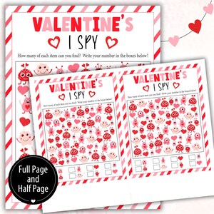 Fun Printable Valentine I SPY Search | Valentine Search and Find Game ...