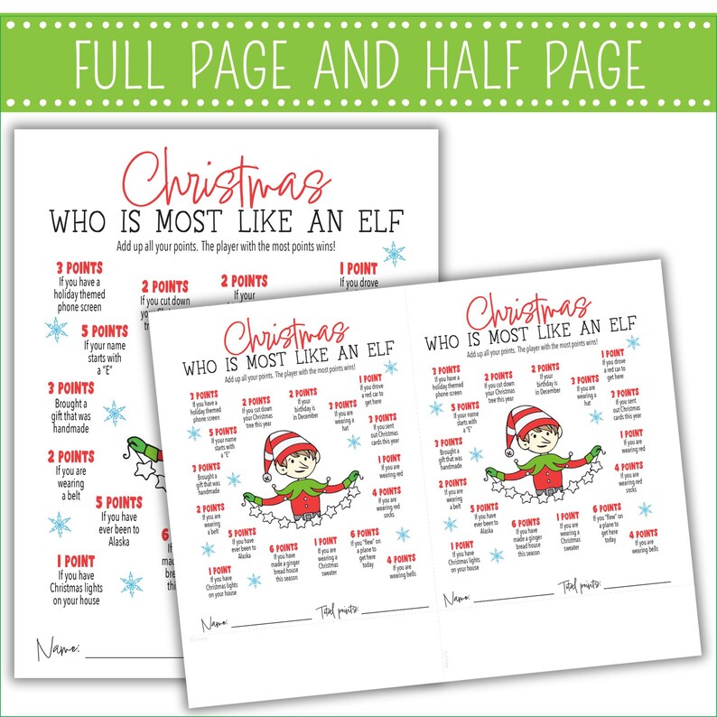 Christmas Who is Most Like an Elf Game | Holiday Office Party Games ...