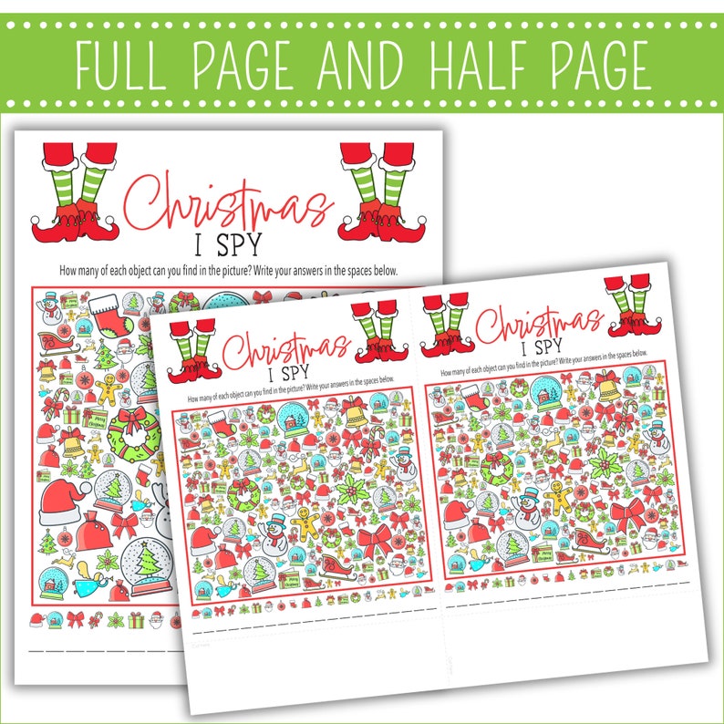 Christmas I Spy | Christmas Printable Game | Find the Pictures ...
