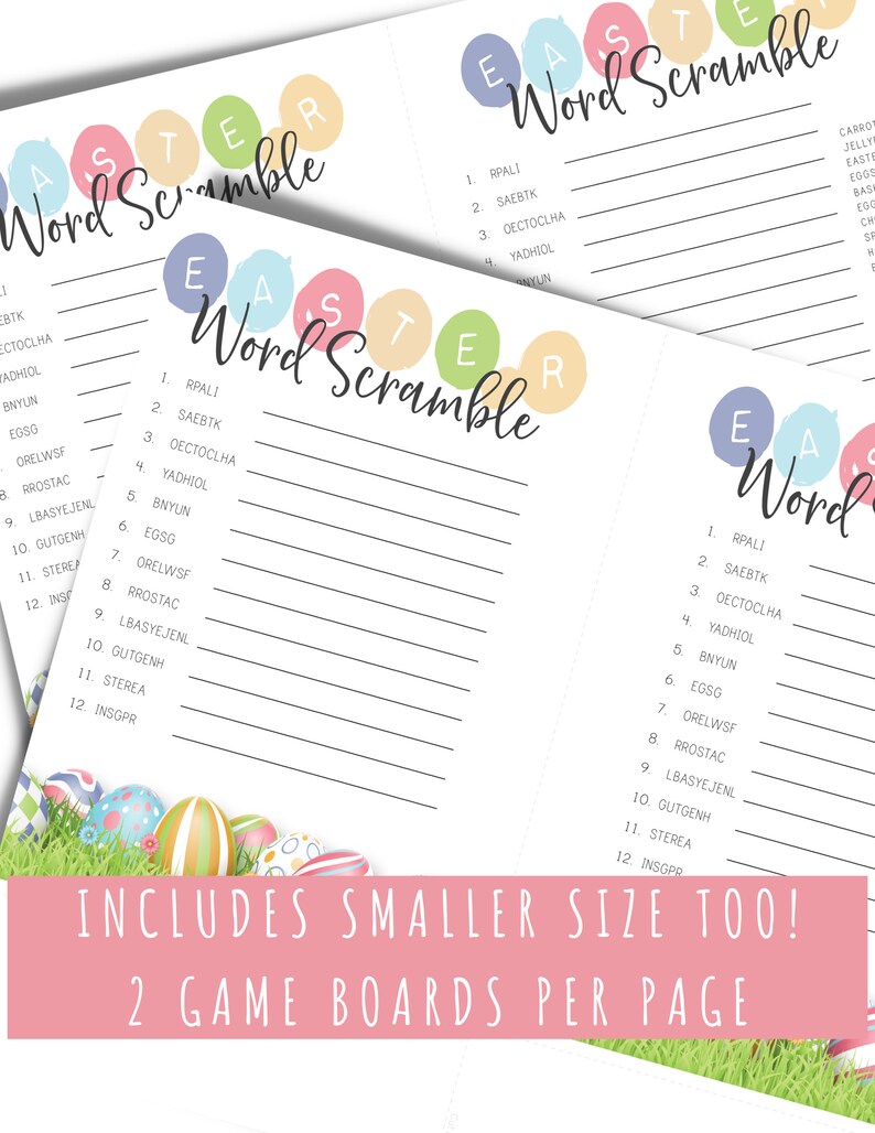 Easter Printable Games, Easter Candy Scramble, Printable Kids Games ...