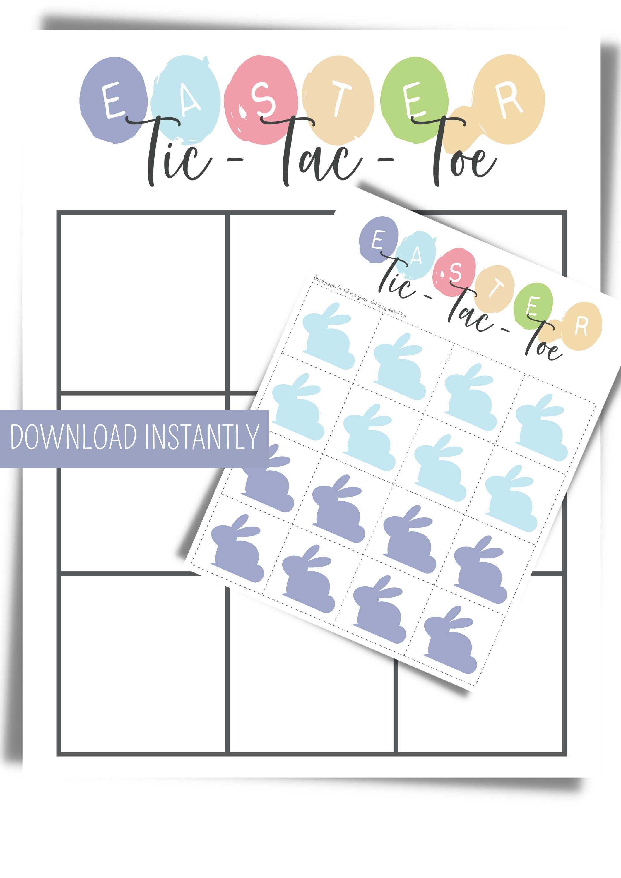 Printable Games | Easter Tic-tac-toe | Easter Games | Easter Day | Tic ...