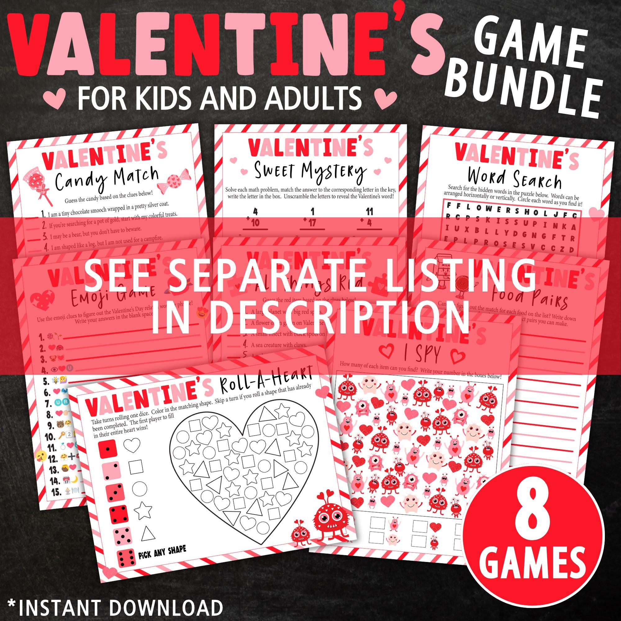 Fun Printable Valentine Roll a Dice Game for All Ages | Valentine ...