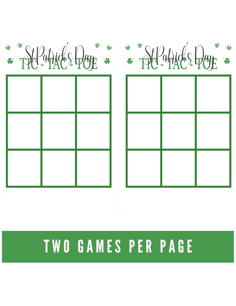 St Patricks Day Tic-tac-toe | St Patricks Day Games | St Patricks Day ...