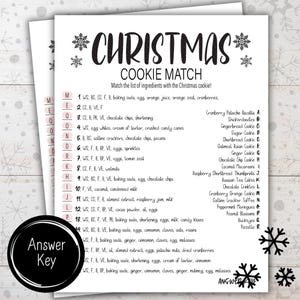 Christmas Cookie Match Game | Christmas Cookie Recipe Game | Christmas ...