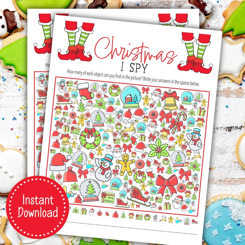 Christmas I Spy | Christmas Printable Game | Find the Pictures ...
