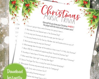 Christmas Trivia - Etsy